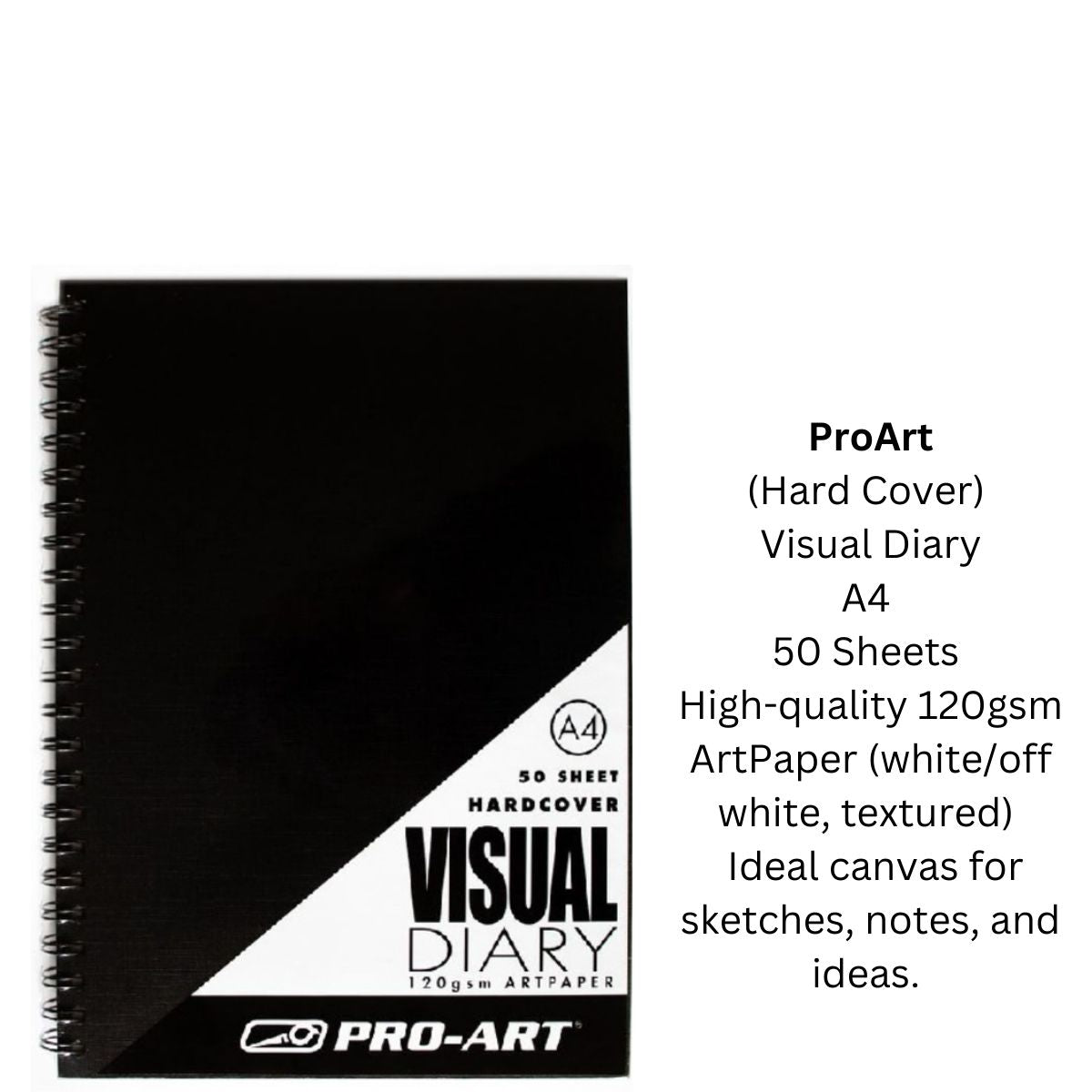 Pro-Art A4 Hard Cover Visual Diary – Paperly