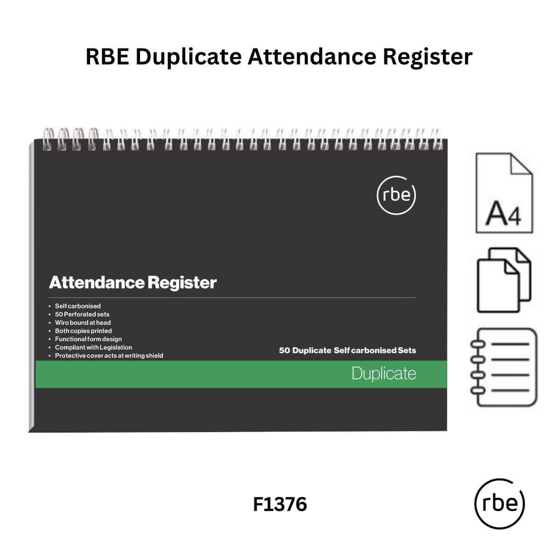 RBE A4 Attendance Register – Paperly