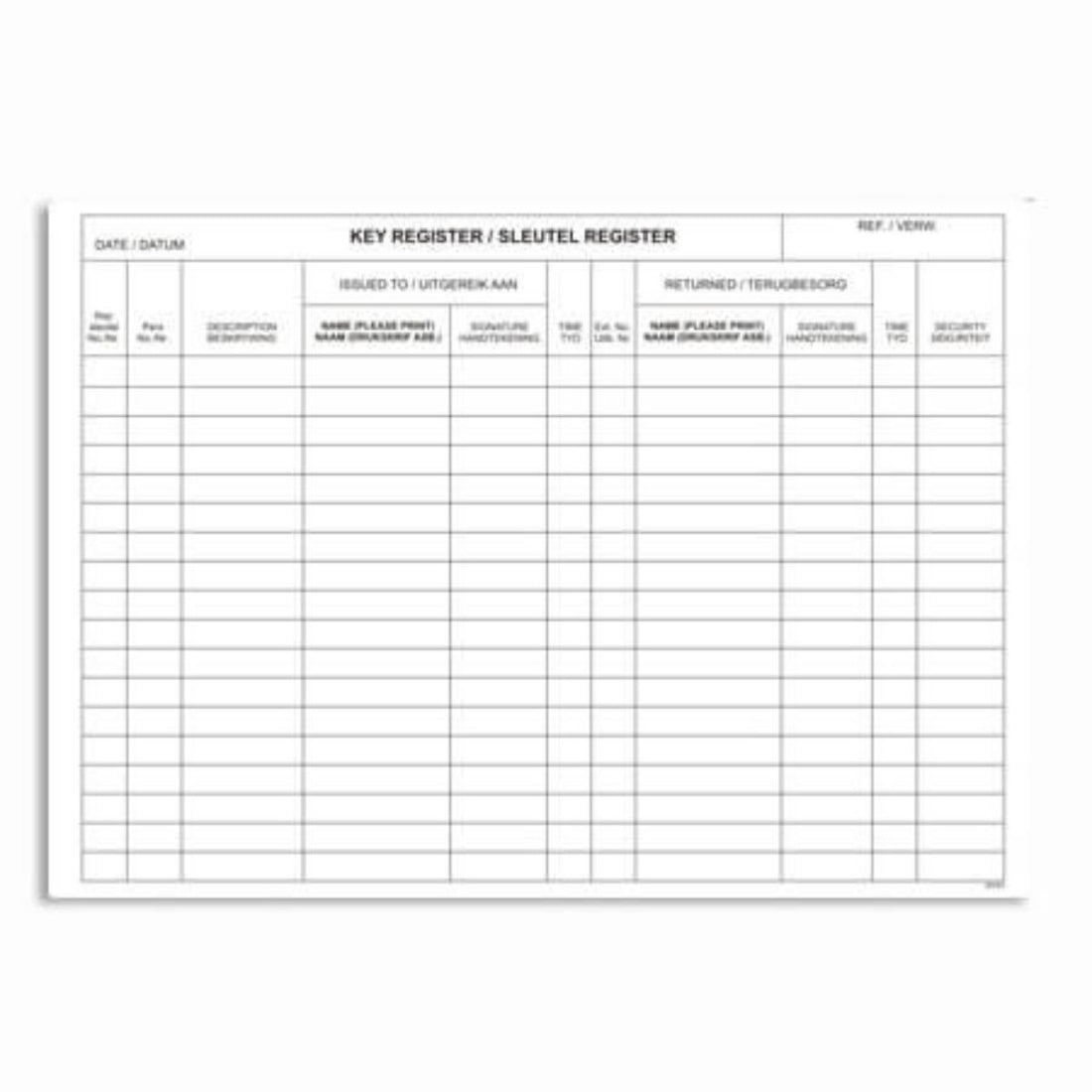 Key Register – Paperly