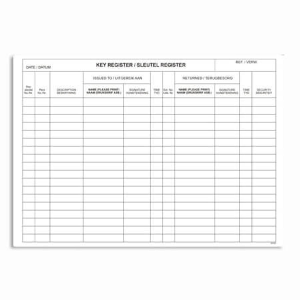 Key Register – Paperly