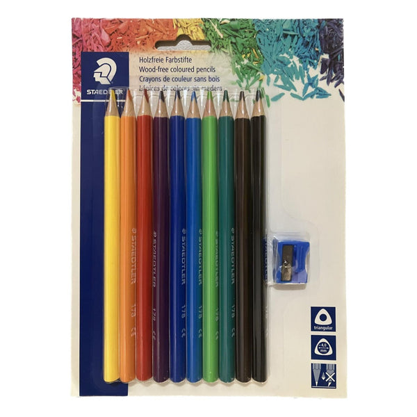 STAEDTLER Triangle Colour Pencils – 12 Jumbo Colours | Ergonomic ...